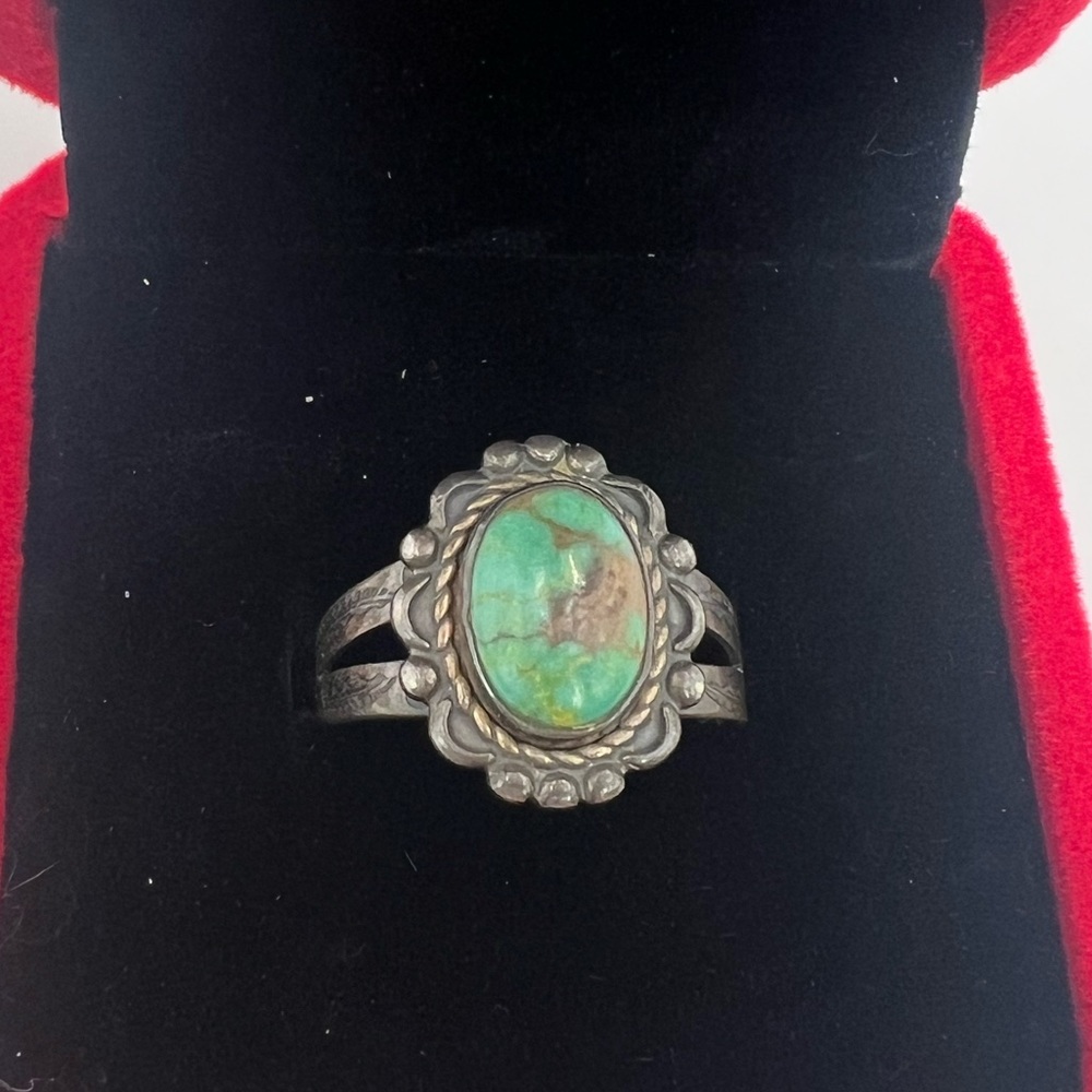 1930s-1960s Vintage Bell Trading Post Green Turquoise… - Gem